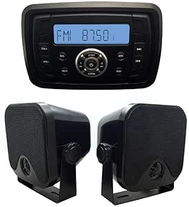 Herdio Waterproof UTV ATV Radio MP3 Audio Receiver with Bluetooth Music ...