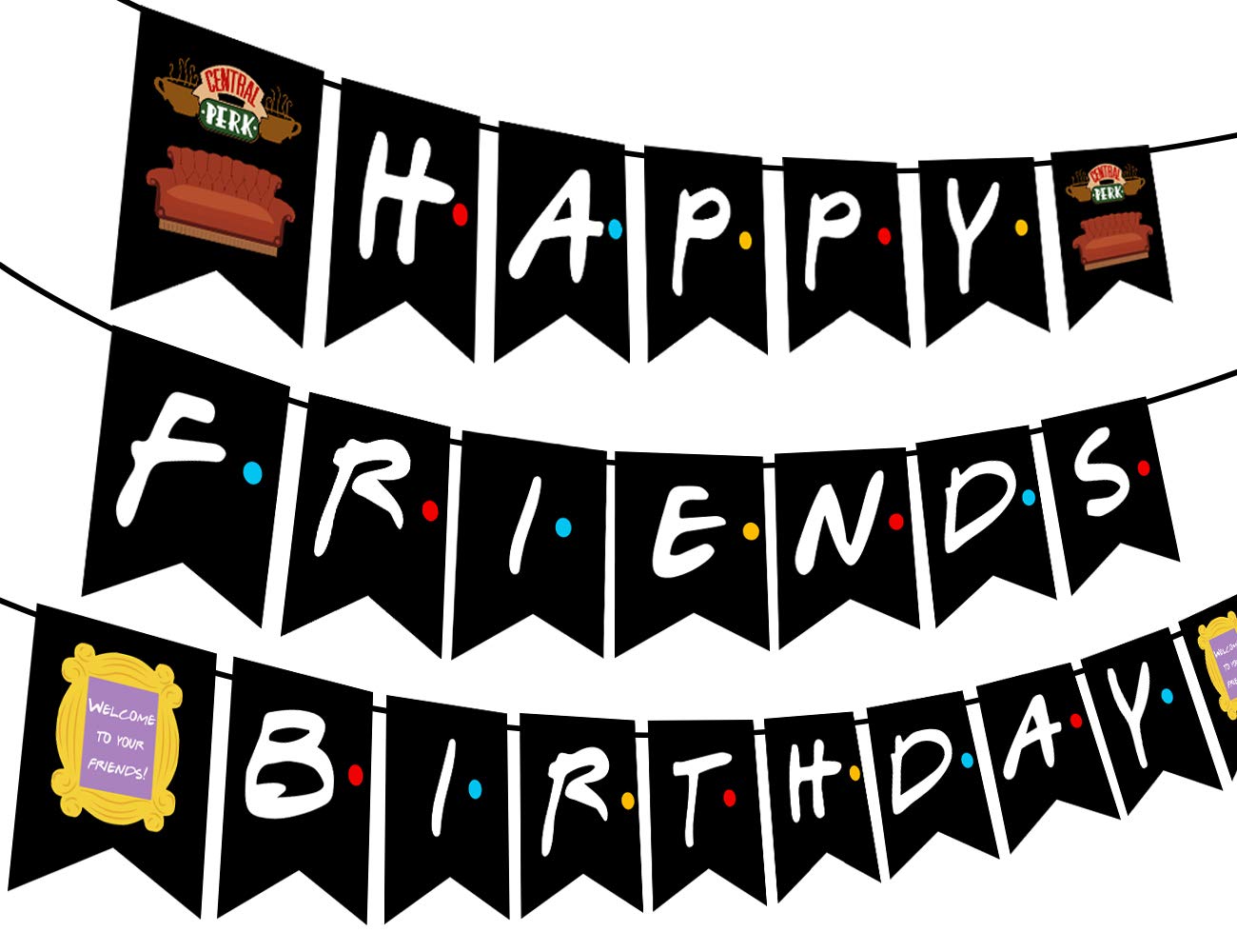 Buy Kreatwow Friends TV Show Birthday Banner for Friends TV Show Theme ...