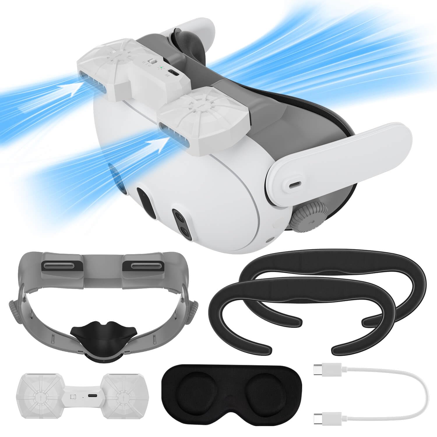 RGEEK Facial Interface with Cooling Fan for Meta Quest 3, Face Cover ...