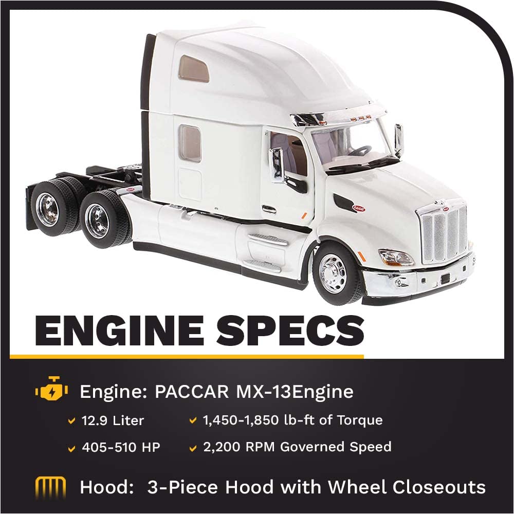 Mua Diecast Masters Peterbilt Model 579 Ultraloft Tractor, Concrete Mixer Truck - Pearl White ...