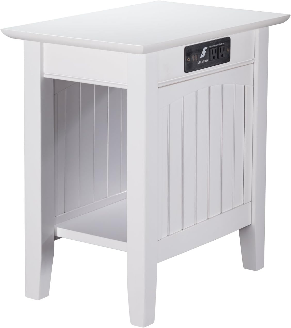 Amazon.com: Atlantic Furniture Nantucket Chair Side Table with Charging ...