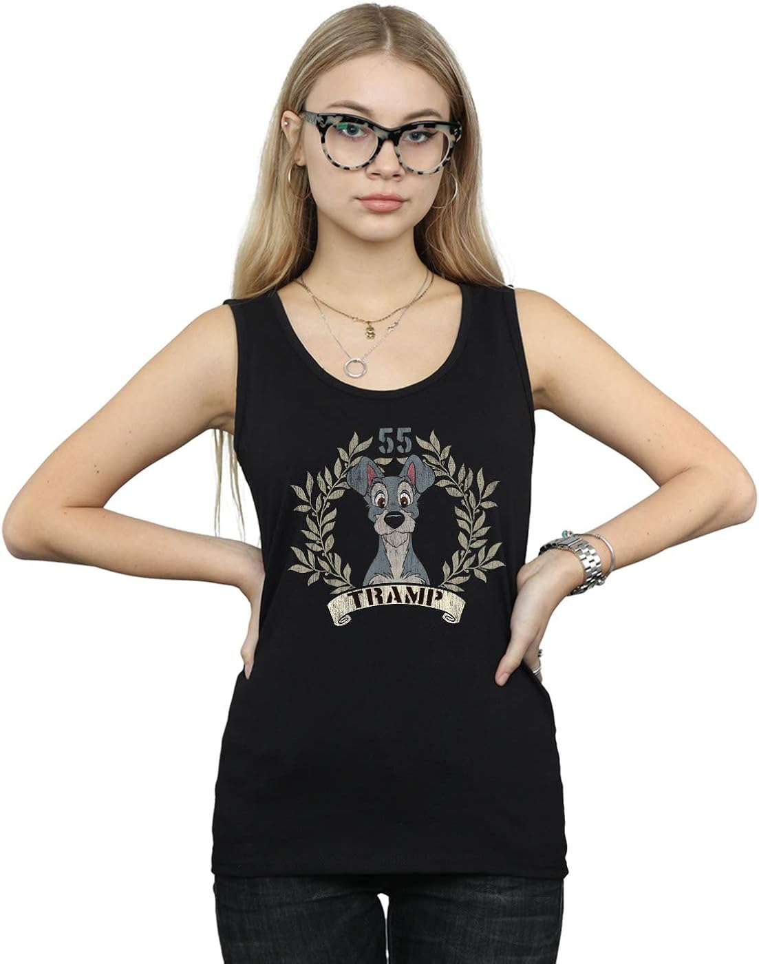 Disney Women's Lady and The Tramp Tramp Since 55 Vest: Amazon.co.uk ...