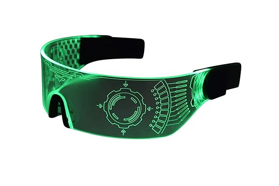 Cyberpunk LED Visor Glasses - Perfect For Cosplay and Festivals ...