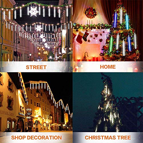 Number-one Meteor Shower Lights, LED Falling Rain Lights 30cm 8 Tube ...