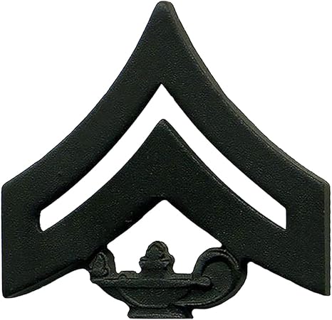 Amazon.com: Marine Corps JROTC Enlisted Subdued (Black) Metal Insignia ...