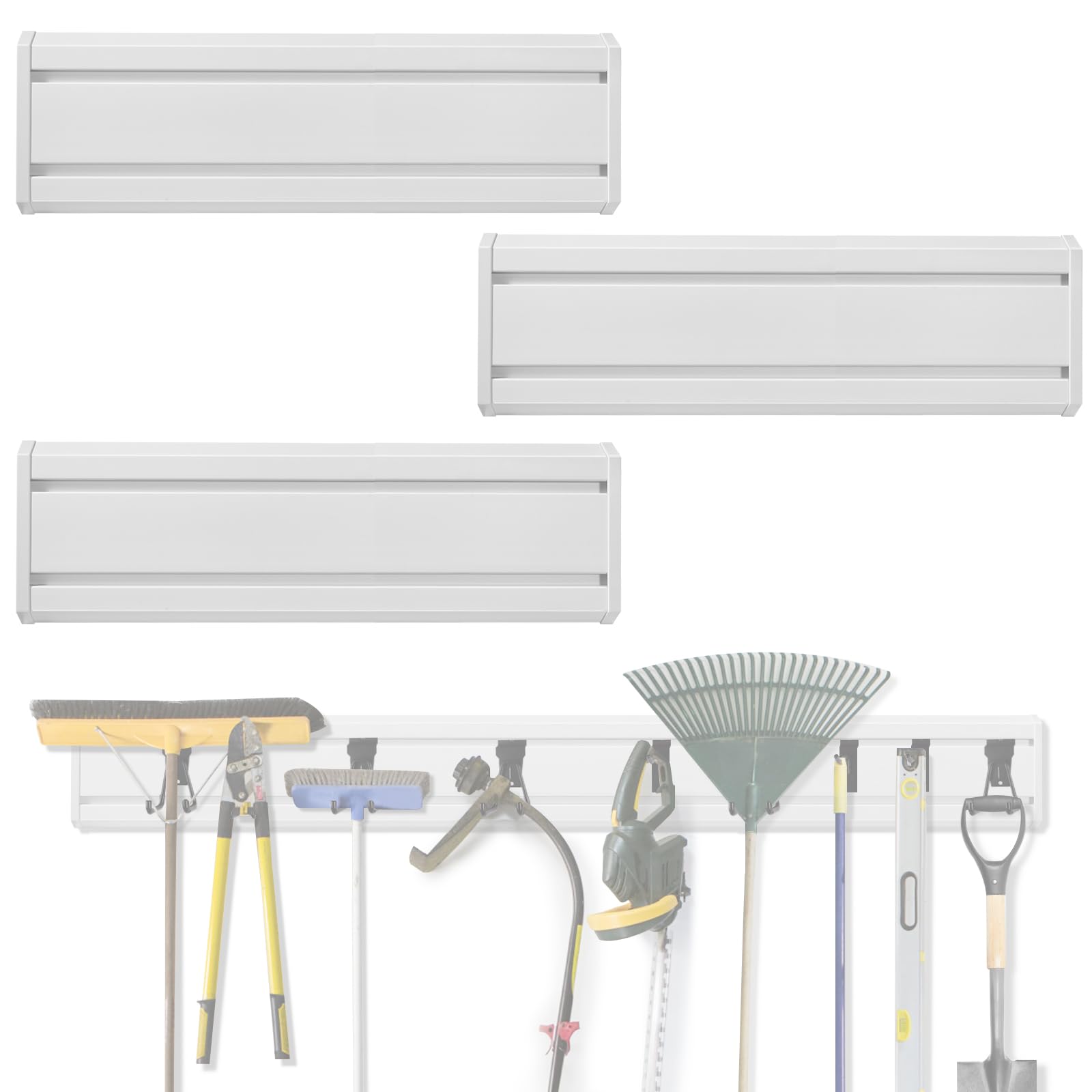 Alffun Slatwall Panels 6" H x 16" L, 3 Pack Garage Slat Wall Paneling ...