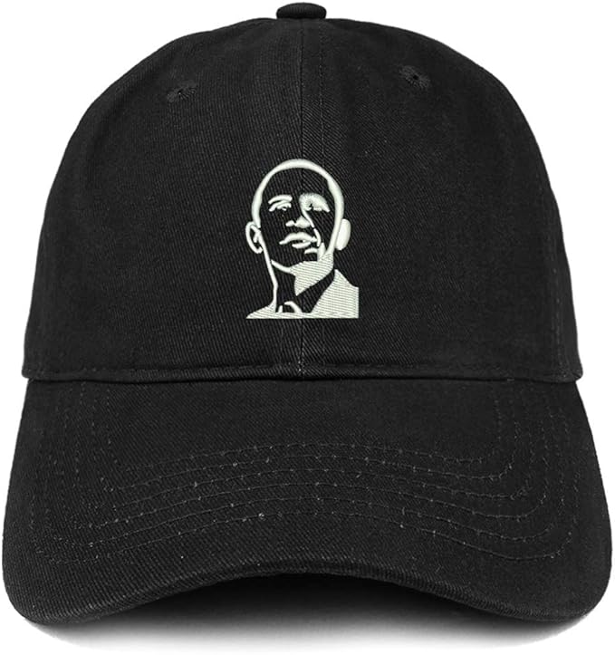 Trendy Apparel Shop Barack Obama Portrait Embroidered Brushed Cotton ...