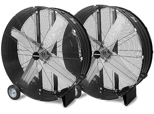 KEN BROWN 42 Inch High Velocity Direct-Drive Industrial Drum Fan 2 Pack ...
