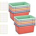 Amazon.com - Zonon 12 Pcs Plastic Cubby Storage Bins Classroom Cubby ...