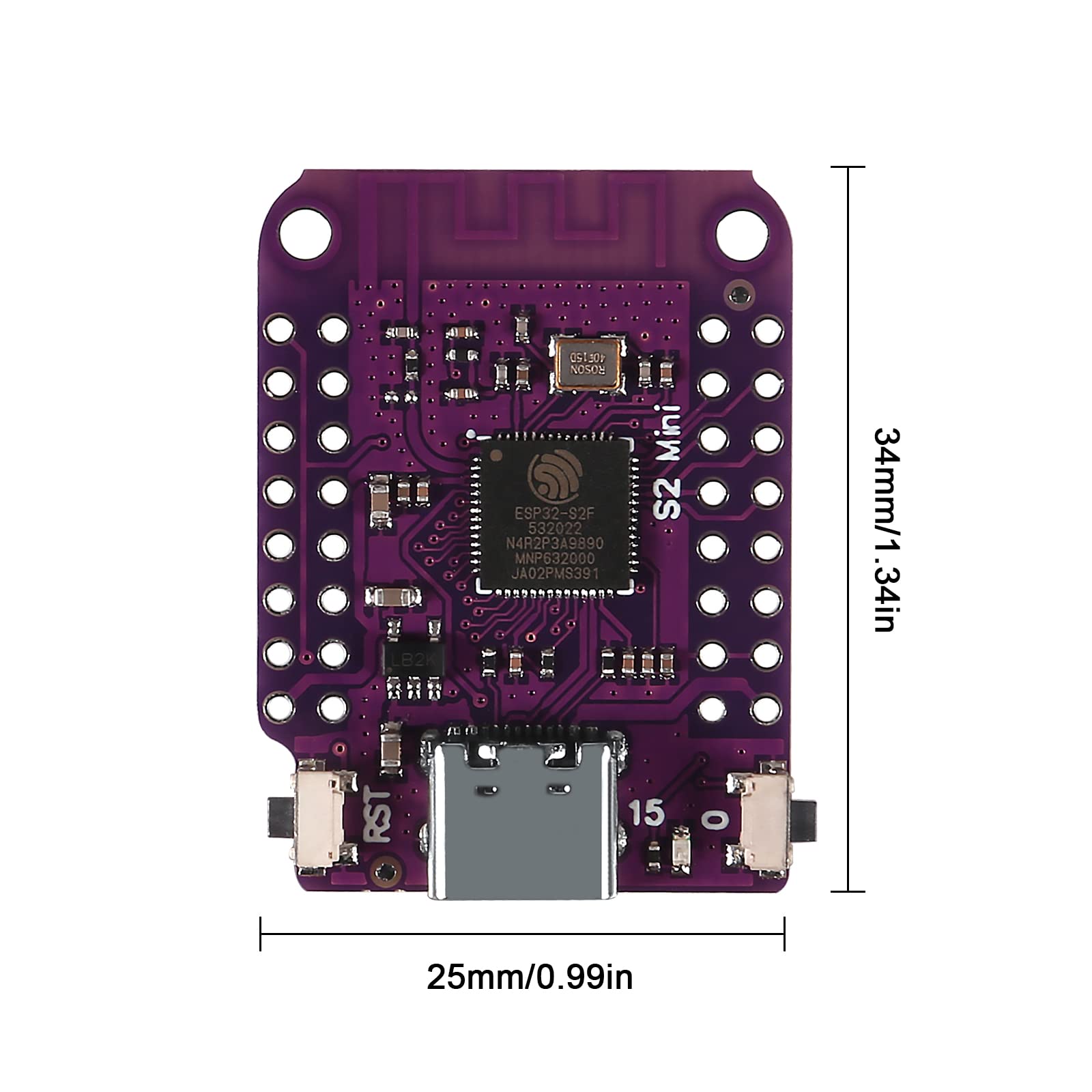 AEDIKO ESP32 S2 Mini V1.0.0 WiFi IOT Board Type-C USB Based ESP32-S2 ESP32-S2FN4R2 4MB Flash 2MB ...