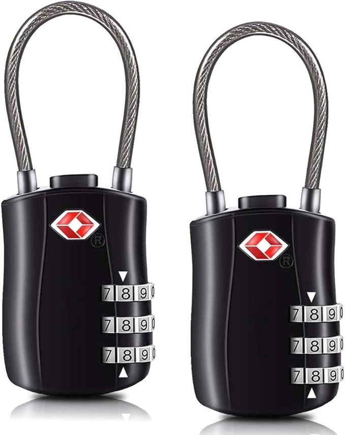 TSA Locks, EMIUP TSA Approved Luggage Locks 3-Digit TSA Security ...