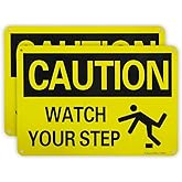 Amazon.com: 2 Pack Caution Enter at Your Own Risk Laminated Safety Sign ...