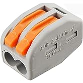 Amazon.com: 50 Pcs Lever Connectors Nuts 2 Conductor Combination ...