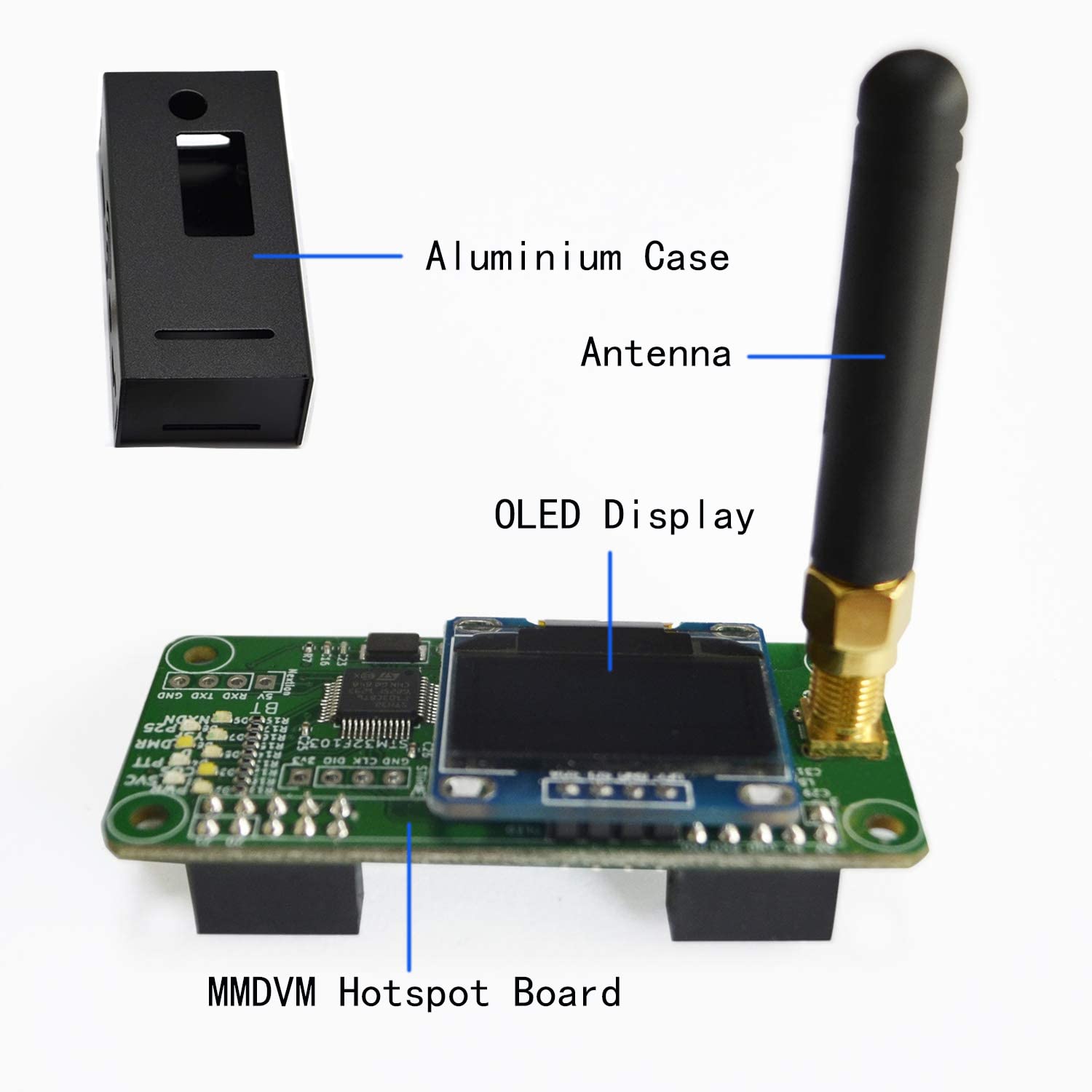 Mua GOOZEEZOO MMDVM Hotspot Board (V1.5.2) + Antenna + OLED Display Aluminium Case Support UHF ...