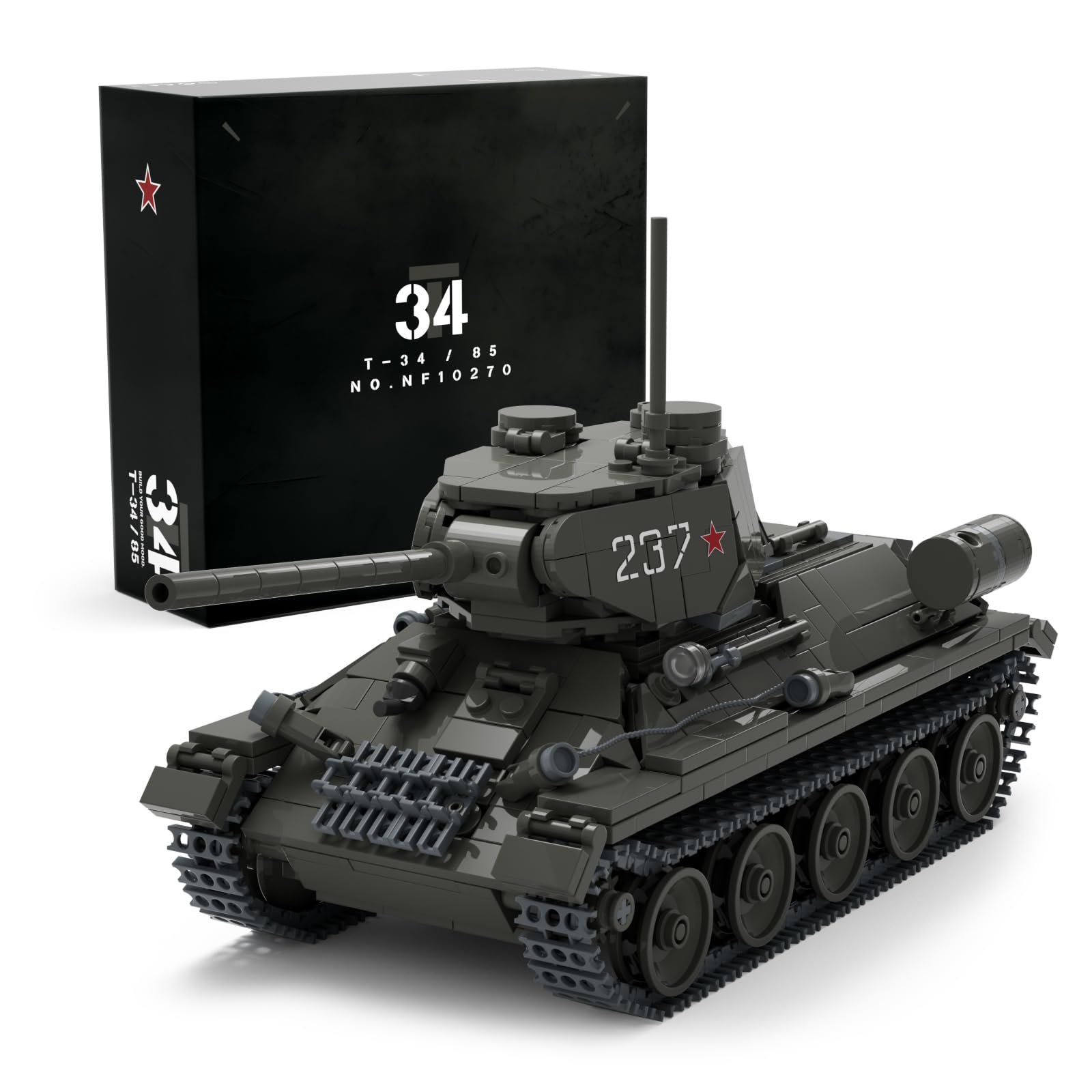 Nifeliz T34/85 Tank, WW2 Military Tank Building Set for Adults ...