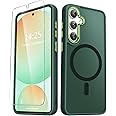 Amazon.com: YENAPOON for Samsung Galaxy S25 Case, Matte Magnetic Phone Case with 1 Screen ...