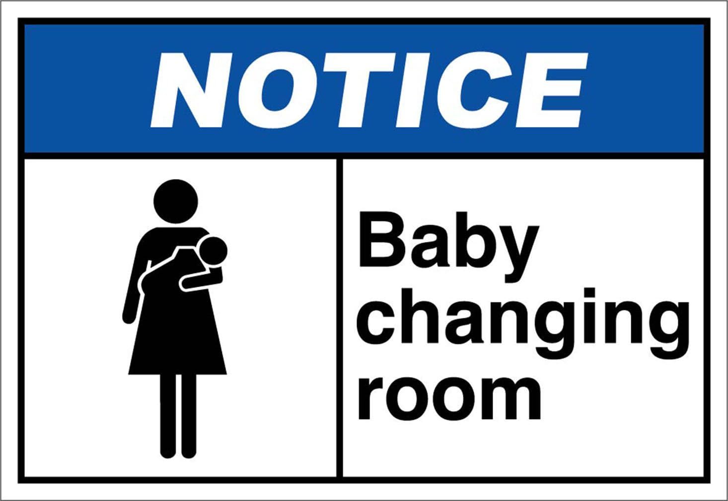 Amazon.com : Baby Changing Room Notice OSHA/ANSI Label Decal Sticker 8 ...