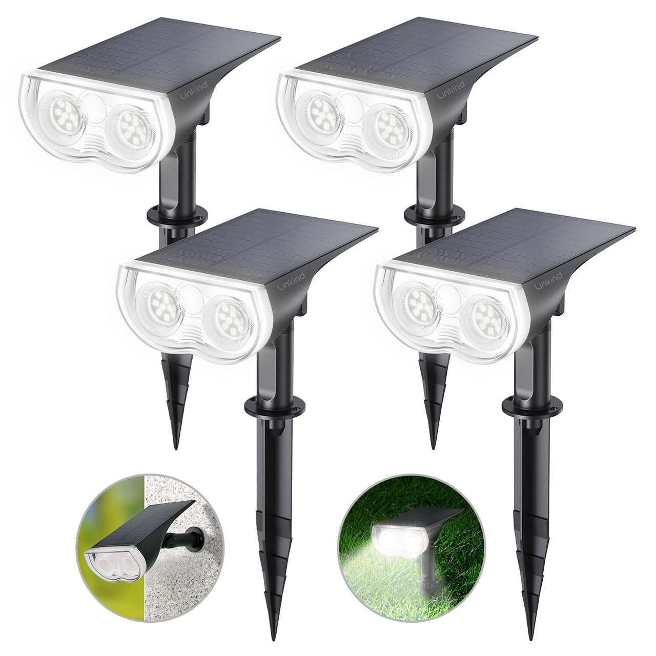 Linkind StarRay Solar Spot Lights Outdoor, 30% Conversion Rate IP67 ...