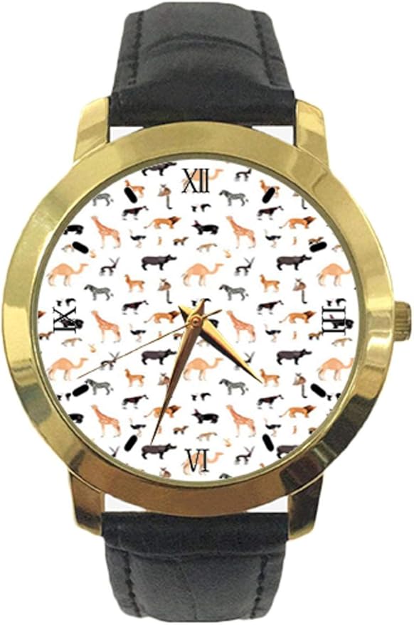 Pattern of Various Tropical Wild Animals Fashion Women's Wristwatch ...