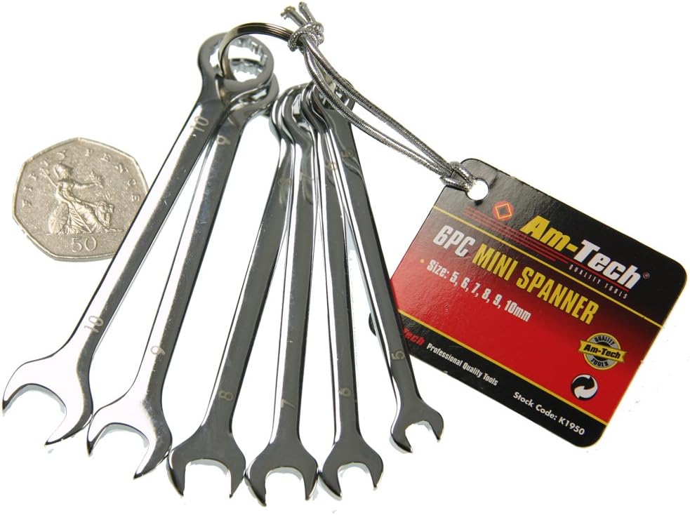6pc Mini Combination Spanner Set 5mm - 10mm: Amazon.co.uk: DIY & Tools
