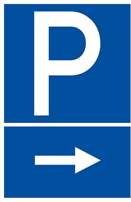 Parkplatzschild - Parkplatz rechts - Aluminium - 40 x 60 cm: Amazon.de ...