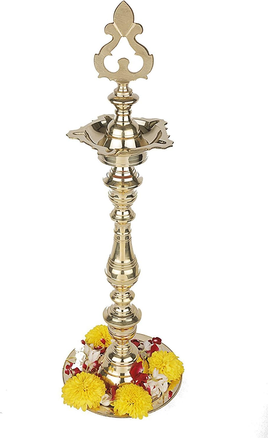 Nobility Kuthu Vilakku Brass Oil Lamp - Table Diya Set - Plain Brass ...