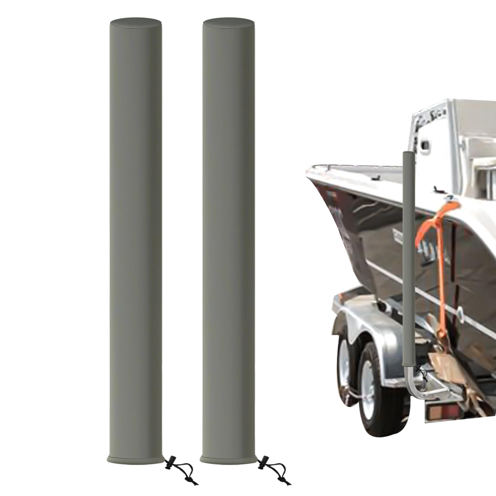 Ecmln 2Pcs Boat Trailer Guide Pole Cover, 48 Inch Grey Neoprene Boat ...