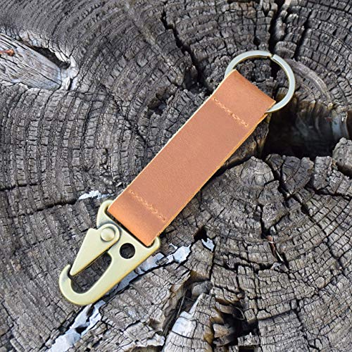 Leather Keychain, Tactical HK Clip, Key FOB, EDC Keychain, Full Grain ...