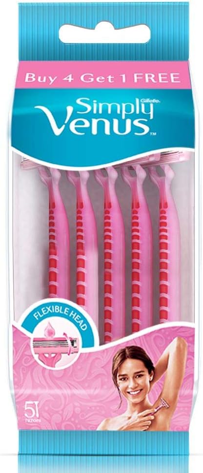 Gillette Venus Simply Venus Pink Hair Removal for Women - 5 razors ...