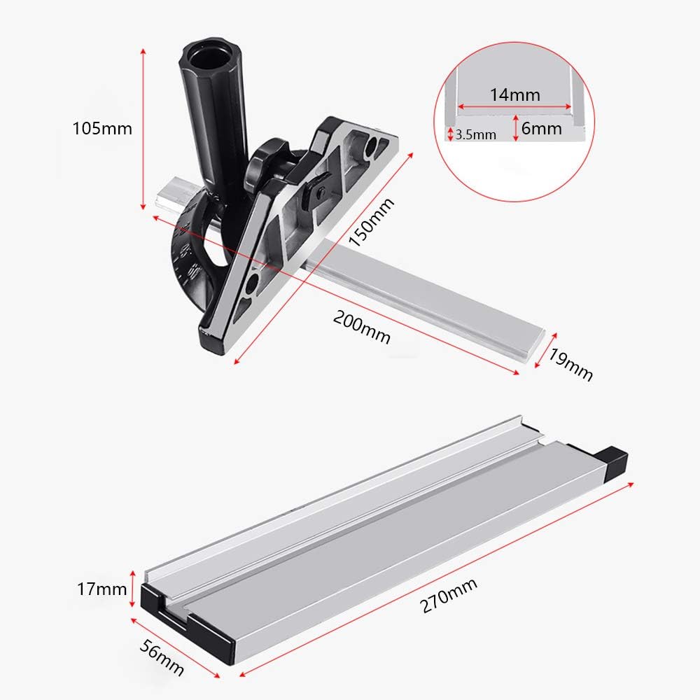 Miter Gauge Fence System Accessory, Woodworking Tools Push Block with ...