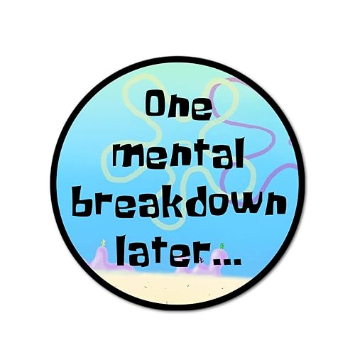 3" mental breakdown spongebob inspired fun nostalgic Laminated Laptop ...