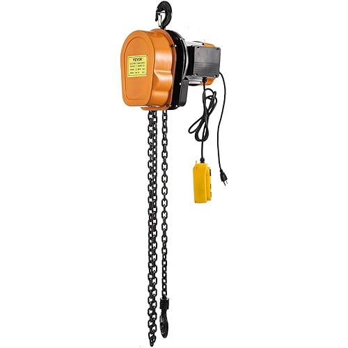 VEVOR Electric Chain Hoist, 1100lbs Winch with 6FT Wired Remote Control ...