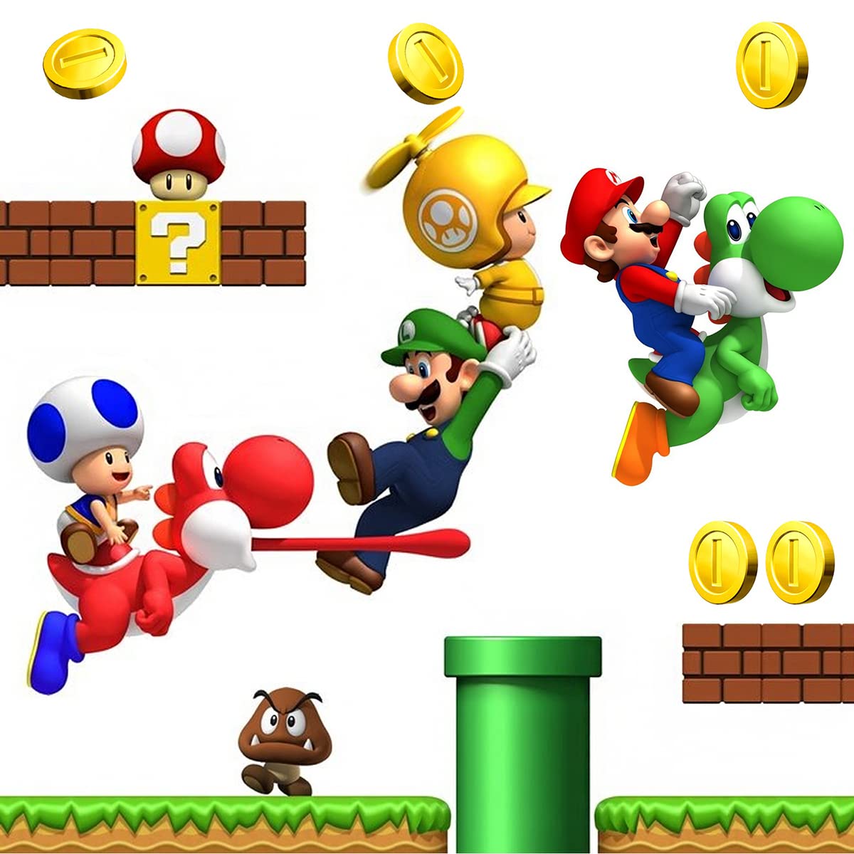 **MISSING ONE COIN AND GOOMBA** Mario Wall Decal Build a Scene Wall ...