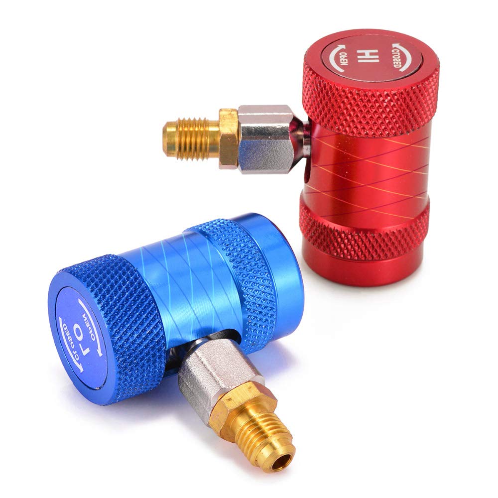 High & Low Pressure Set AC Charging Fittings Tasan Racing R1234yf Quick ...