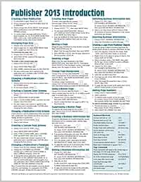 Microsoft Publisher 2013 Quick Reference Guide: Introduction (Cheat ...