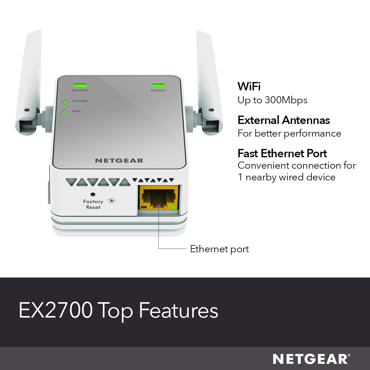 Mua NETGEAR Wi-Fi Range Extender EX2700 - Coverage Up to 800 Sq Ft and ...
