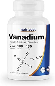 Amazon.com: Nutricost Vanadium + Chromium 2mg 180 Veggie Capsules ...