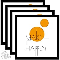 Amazon.com - ijuerybai 8x8 Picture Frame Set of 4, Black 8 x 8 Frame High Transparent Wall ...