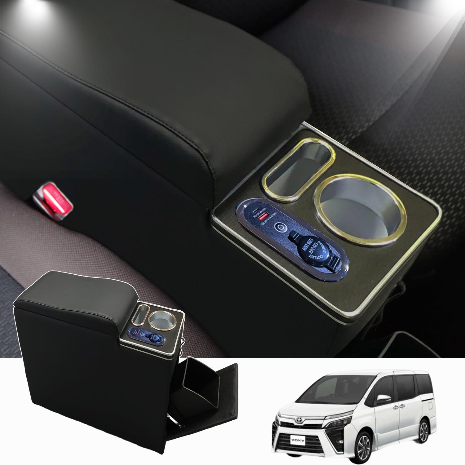 Mua CHIBADO Voxy Console Box, Noah Estima Esquire Console with Trash ...