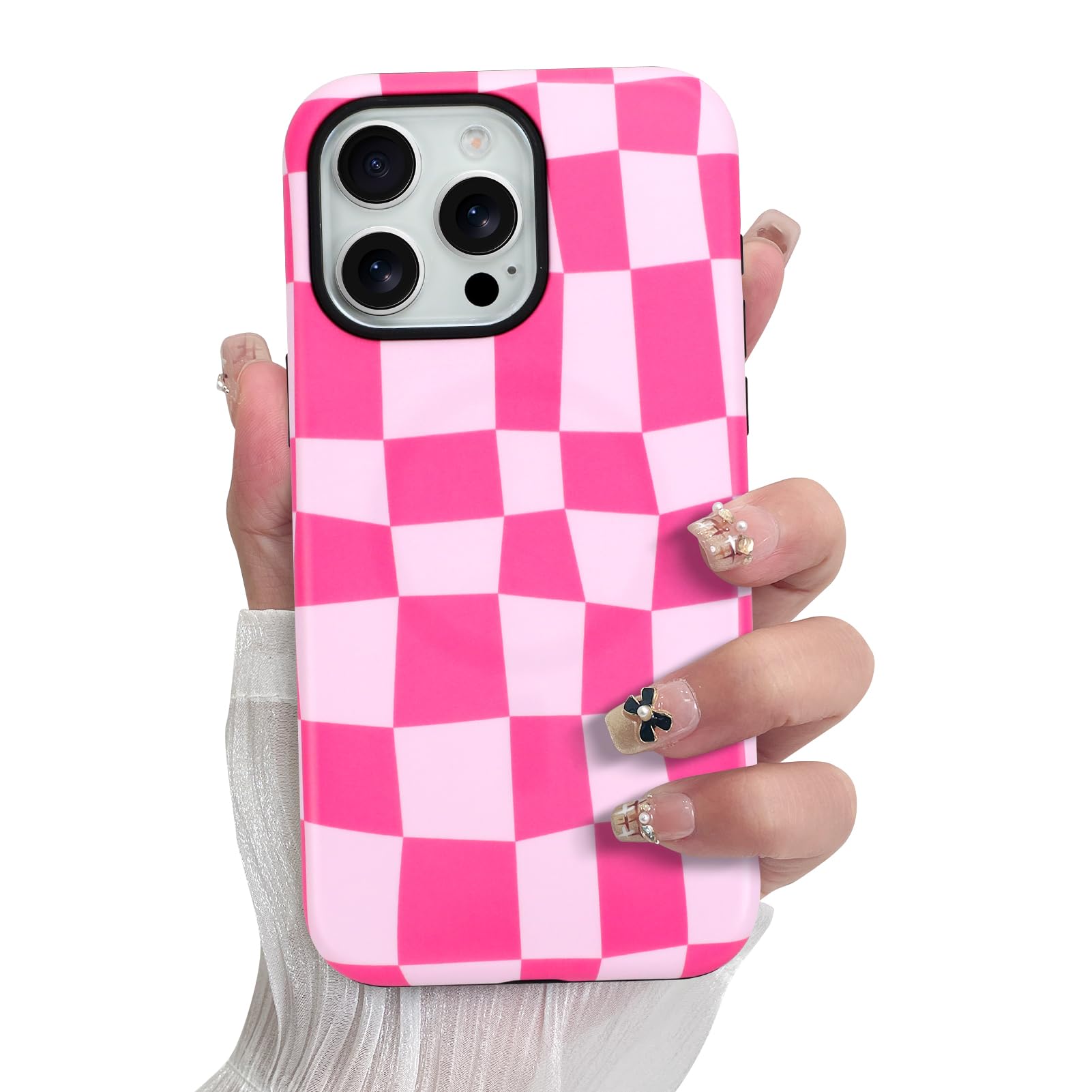 SOKAD Magnetic Checkered Phone Case for iPhone 16 Pro Max, Cute Grids ...