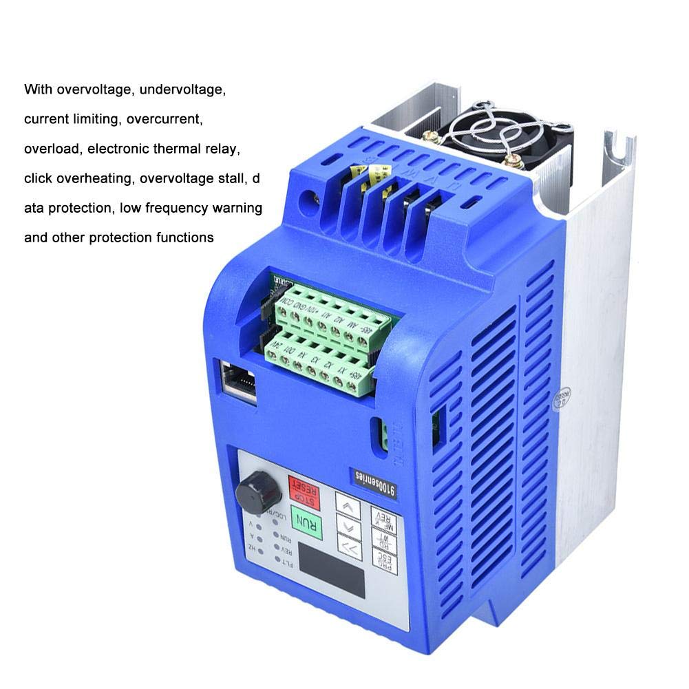 VFD Inverter Frequency Converter AC220V 1.5KW, Variable Frequency Drive ...