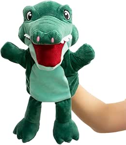HollyHOME Hand Puppets Crocodile Plush Animal Zoo Alligator Puppets 14 ...