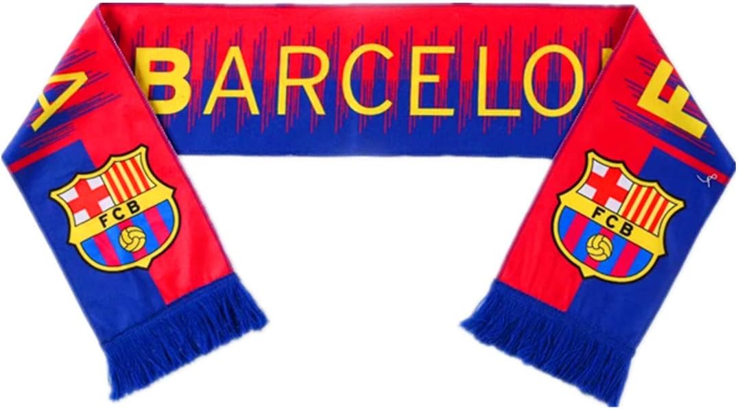 Barca Knit Scarf Soccer Knitted Double Sided Print Scarf for Men Women ...