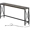 Amazon.com: Rolanstar Console Table with 2 Outlets and 2 USB Ports, 70. ...