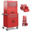 Goplus Tool Chest, 6 Drawers 3-in-1 Extra Large Tool Storage Cabinet ...