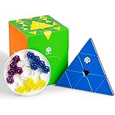 Amazon.com: GAN Speed Cube Set Gan Mirror M 3x3 and Pyraminx 60 Magnets ...