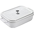 Amazon.com: Stoneware Casserole With Lid - Rectangular Pan with Lid ...