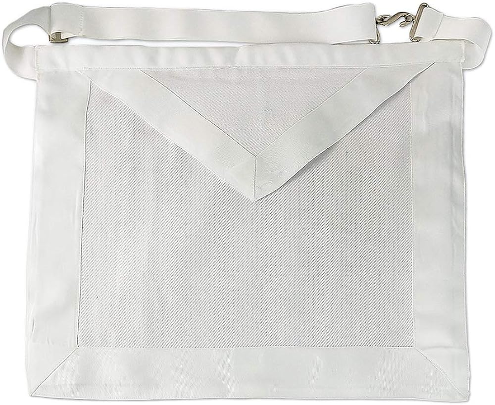 Amazon.com: Freemason Entered Apprentice Masonic White Cloth Apron ...