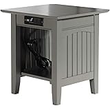Amazon.com: Atlantic Furniture Nantucket Chair Side Table with Charging ...