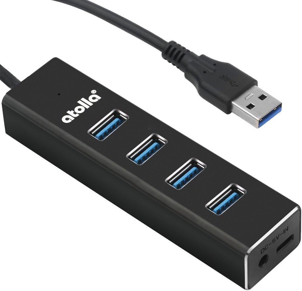 Amazon.com: 4Port USB Splitter Extension Hub, atolla CH401 4 Port USB 3 ...
